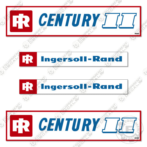 Fits Ingersoll Rand Century 2 Decal Kit Air Compressor – Equipment Decals