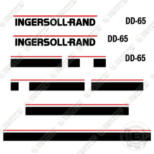 Fits Ingersoll-Rand DD-65 Decal Kit Compactor – Equipment Decals