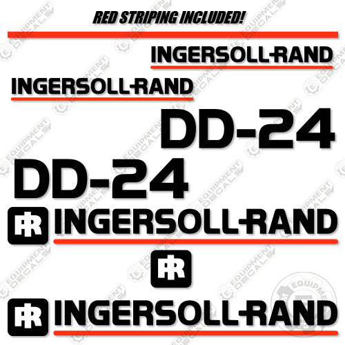 Fits Ingersoll-Rand DD-24 Roller Decal Kit (Style 2) – Equipment Decals