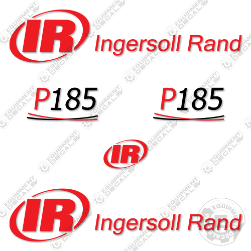Fits Ingersoll-Rand P185 Decal Kit Compressor (Older Style) – Equipment ...