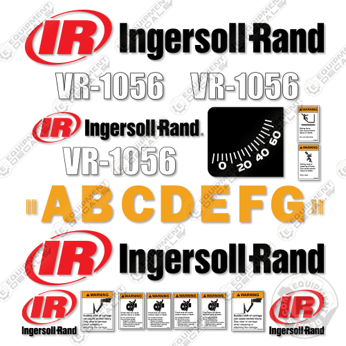 Fits Ingersoll Rand VR-1056 Decal Kit Telehandler Forklift – Equipment ...
