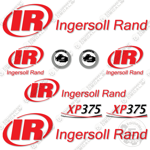 Fits Ingersoll-Rand XP375 Decal Kit Compressor – Equipment Decals