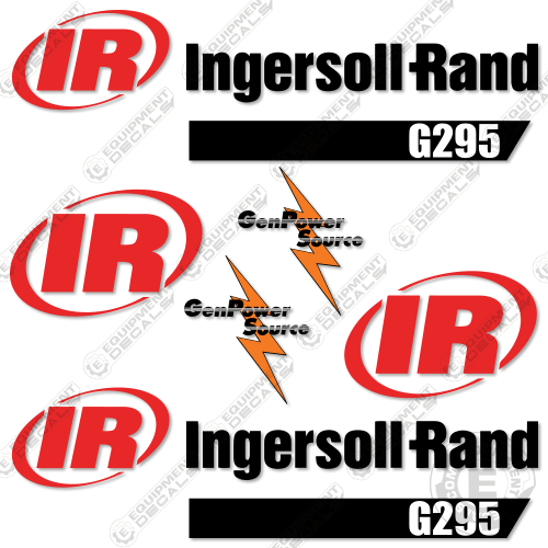 Fits Ingersoll-Rand G295 Decal Kit Generator – Equipment Decals