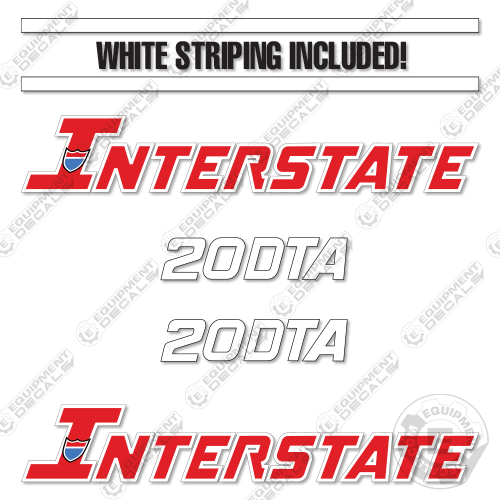 Fits Interstate 20DTA Decal Kit – Equipment Decals