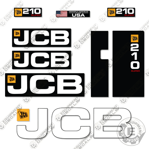 Fits JCB 210 Super Decal Kit Skid Steer – Equipment Decals
