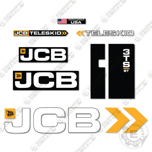 Fits JCB 3TS-8T Decal Kit Track Loader – Equipment Decals