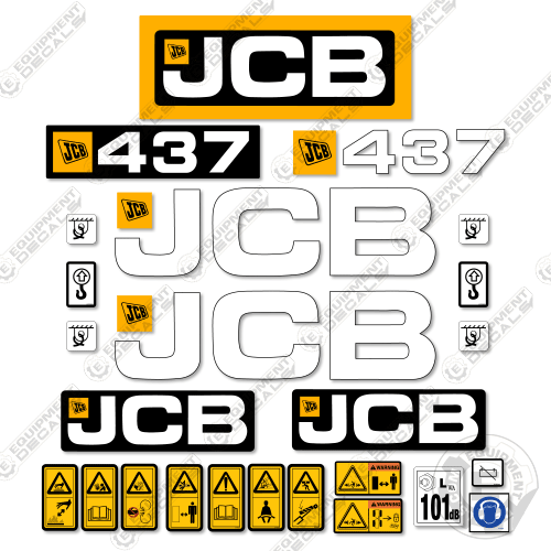 Fits JCB 437 Decal Kit Wheel Loader – Equipment Decals