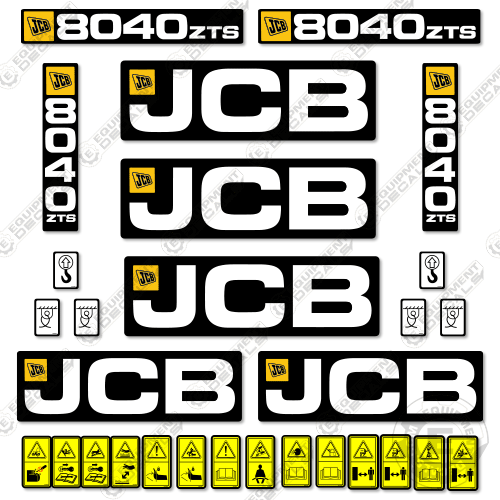 Fits JCB 8040ZTS Decal Kit Mini Excavator – Equipment Decals