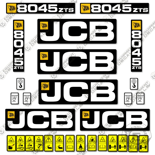 Fits JCB 8045ZTS Decal Kit Mini Excavator – Equipment Decals