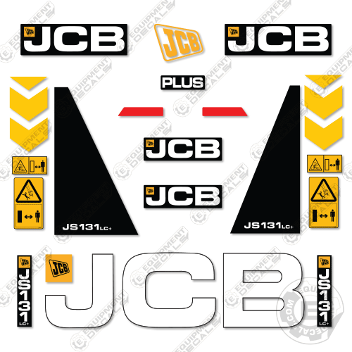 Fits JCB JS131LC+ Decal Kit Excavator – Equipment Decals