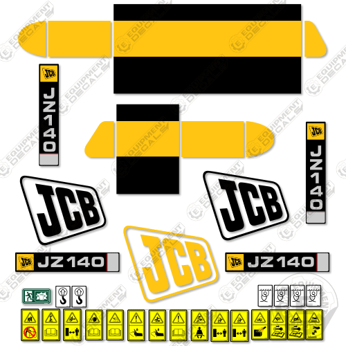 Fits JCB JZ140 Decal Kit Excavator – Equipment Decals