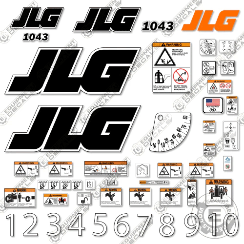 Fits JLG 1043 Decal Kit Telehandler – Equipment Decals
