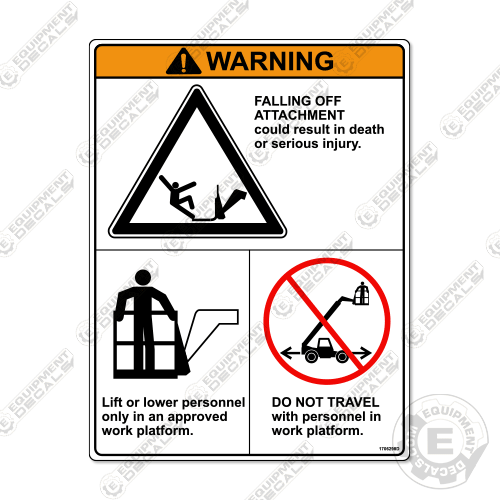 Fits JLG Telehandler Front Warning Decal – Equipment Decals