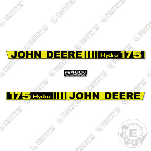 Fits John Deere 175 Hydro Decal Kit Mower – Equipment Decals