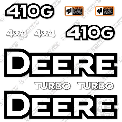 Fits John Deere 410G Decal Kit Backhoe – Equipment Decals