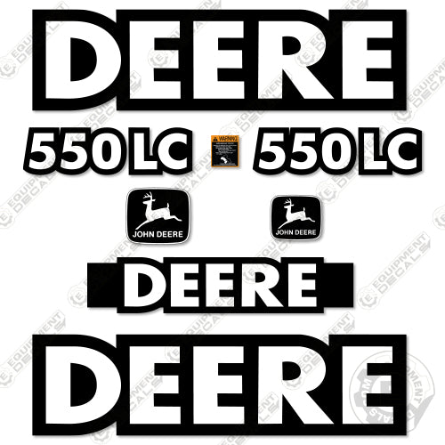 Fits John Deere 550LC Decal Kit Excavator – Equipment Decals