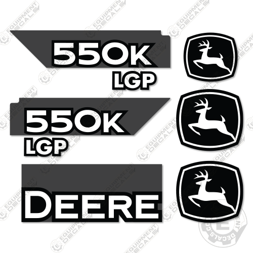 Fits John Deere 550K Dozer Crawler Decal Kit OLDER Style – Equipment Decals