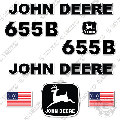 Fits John Deere 655B Decal Kit Crawler Loader – Equipment Decals