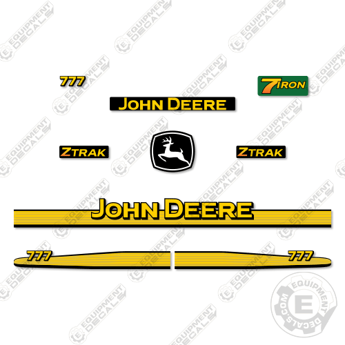 Fits John Deere 777 Decal Kit Mower – Equipment Decals