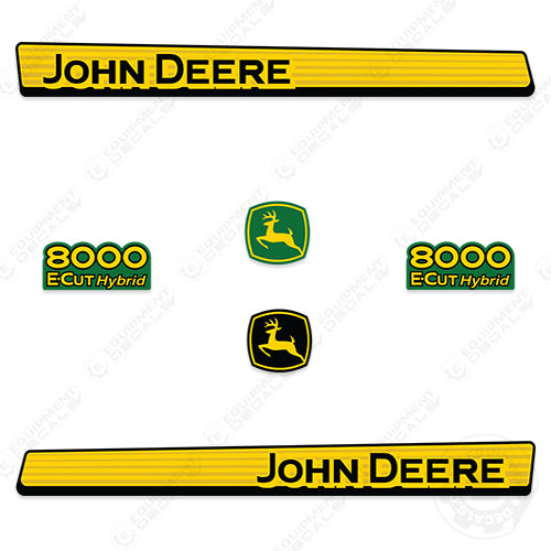 Fits John Deere 8000 E-Cut Hybrid Mower Decal Kit – Equipment Decals
