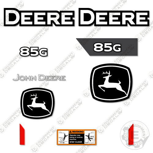 Fits John Deere 85G Decal Kit Excavator - New Style – Equipment Decals