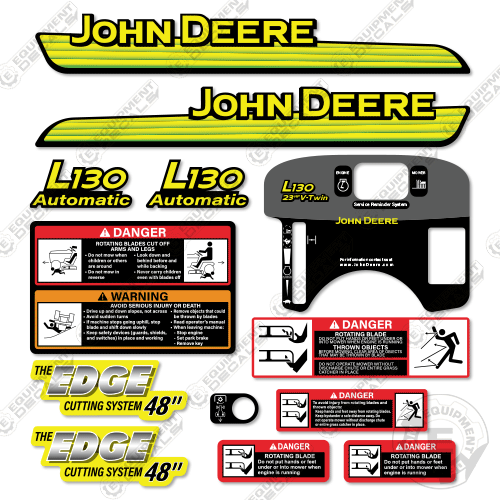 Fits John Deere L130 Decal Kit Mower – Equipment Decals