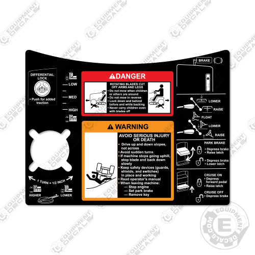 Fits John Deere M142658 Decal Riding Mower – Equipment Decals