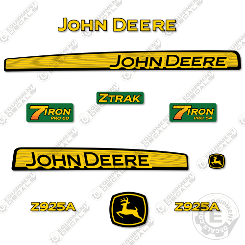 Fits John Deere Z925A Decal Kit Riding Mower – Equipment Decals