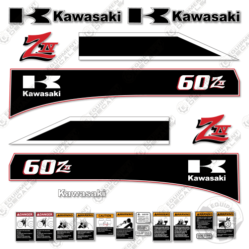 Fits Kawasaki 60ZIV Decal Kit Wheel Loader (Custom Black) – Equipment ...
