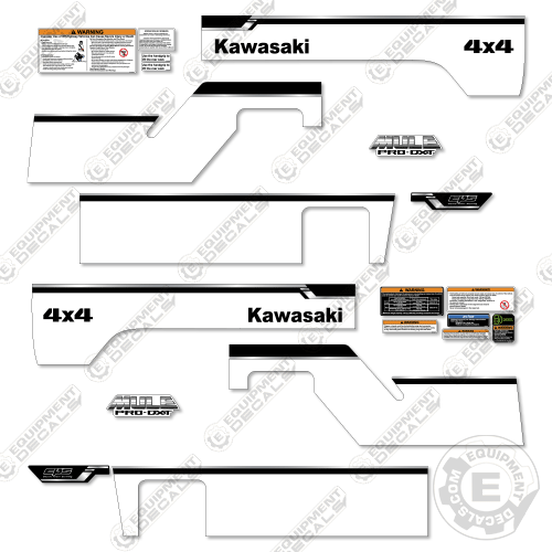 Fits Mule Pro DXT Decal Kit 4x4 Utility Vehicle - White Version ...