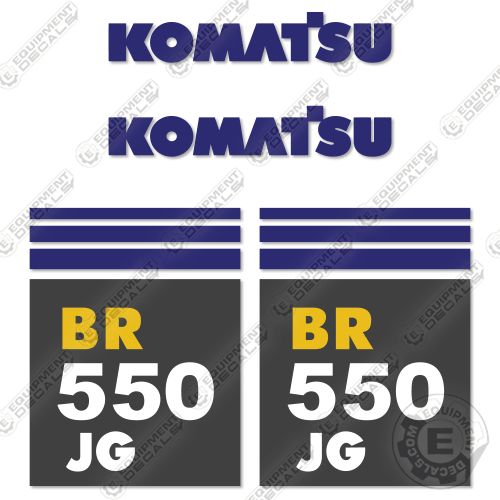Fits Komatsu BR550JG Decal Kit Mobile Crusher – Equipment Decals