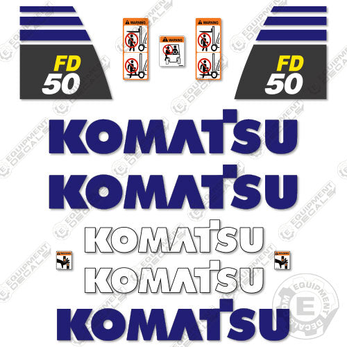 Fits Komatsu FD50 Decal Kit Forklift (CUSTOM) – Equipment Decals