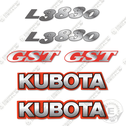 Fits Kubota GST L3830 Decal Kit Tractor – Equipment Decals