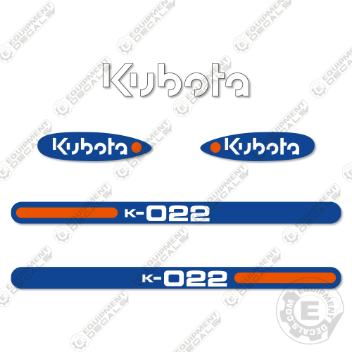 Fits Kubota K-022 Decal Kit Mini Excavator – Equipment Decals