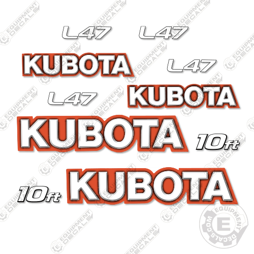 Fits Kubota L47 Decal Kit Backhoe – Equipment Decals