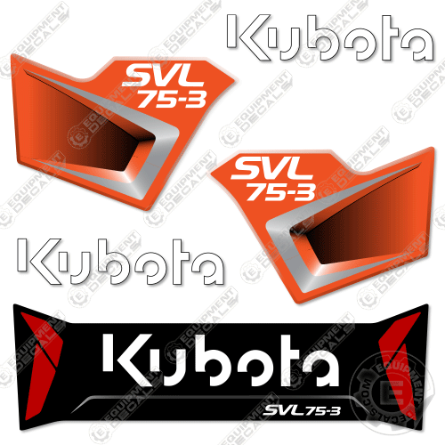 Fits Kubota SVL 75-3 Track Loader Decal Kit – Equipment Decals