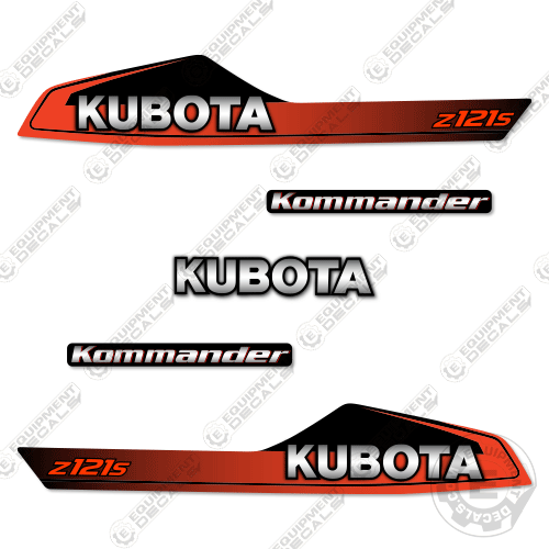 Fits Kubota Z121S Decal Kit Mower – Equipment Decals