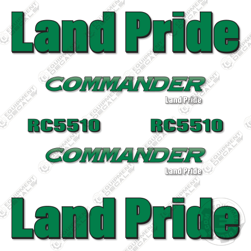 Fits Land Pride RC5510 Decal Kit Rotary Cutter – Equipment Decals