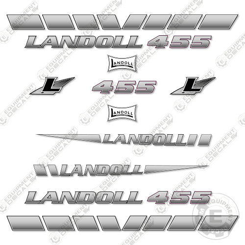 Fits Landoll 455 Decal Kit Trailer (3M REFLECTIVE VINYL) – Equipment Decals