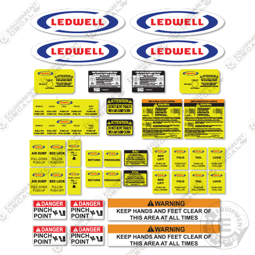Fits Ledwell Decal Kit Trailer – Equipment Decals