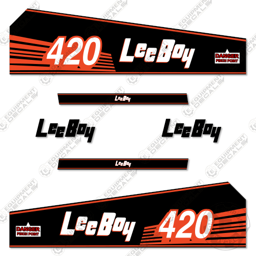 Fits LeeBoy 420 Decal Kit Roller (Black Version) – Equipment Decals