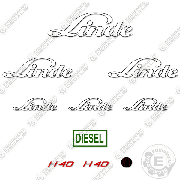 Fits Linde H40 Decal kit Forklift – Equipment Decals