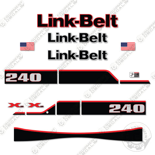 Fits Link-Belt 240X2 Decal Kit Excavator – Equipment Decals