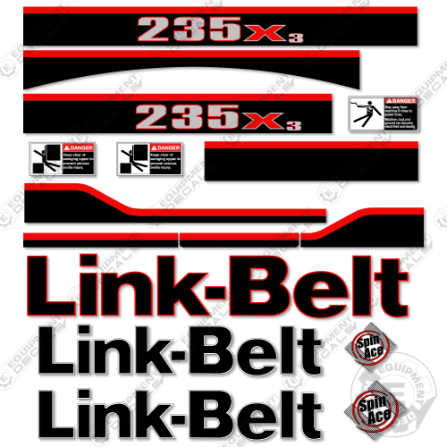Fits Link-Belt 235X3 Decal Kit Excavator – Equipment Decals