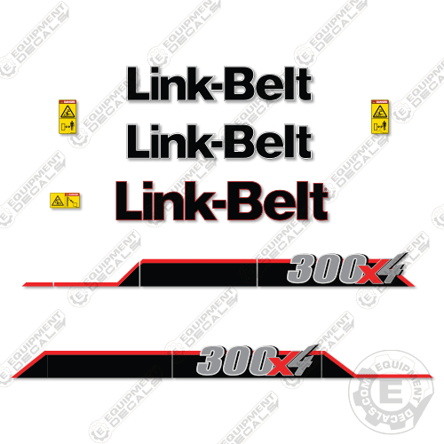 Fits Link-Belt 300X4 Decal Kit Excavator – Equipment Decals