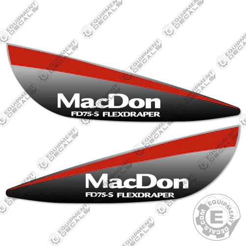 Fits Macdon FD75-S Decal Kit Draper Head (RED) – Equipment Decals
