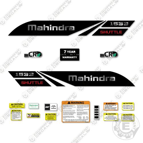 Fits Mahindra 1533 Decal Kit Tractor – Equipment Decals