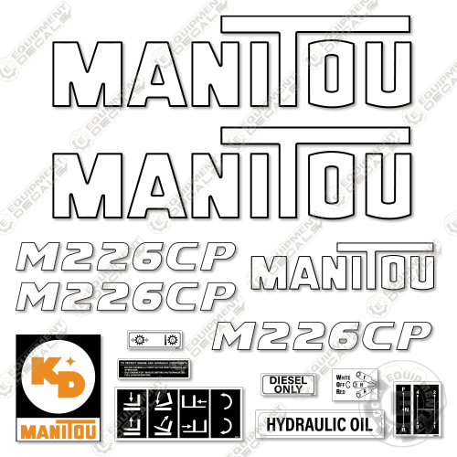 Fits Manitou M226CP Decal Kit Forklift – Equipment Decals
