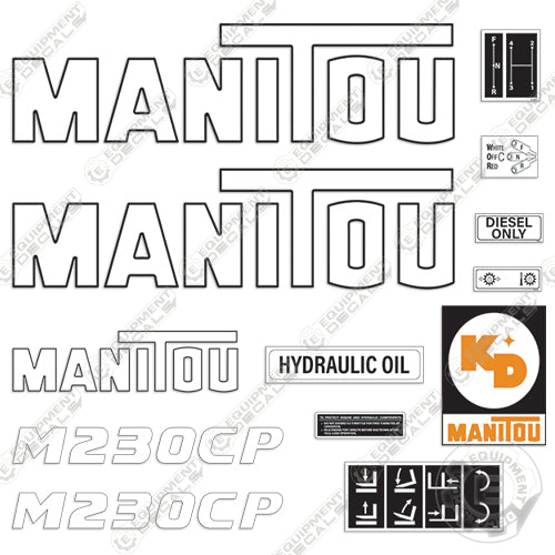Fits Manitou M230CP Decal Kit Forklift – Equipment Decals