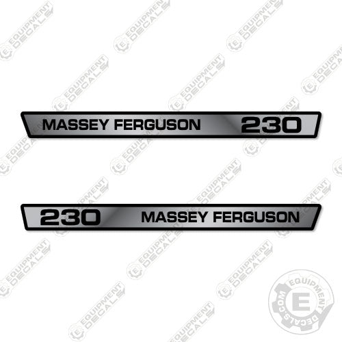 Fits Massey Ferguson 230 Tractor Decal Kit - Silver Metallic ...